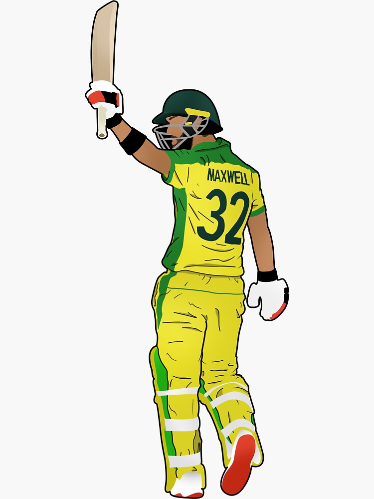 "Glenn Maxwell" Sticker for Sale by HitFor6 | Redbubble