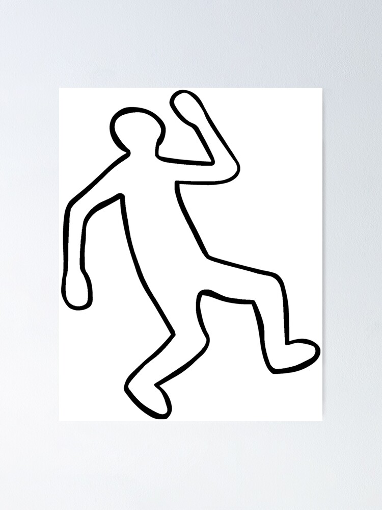"Crime Scene Body Outline" Poster by sweetsixty | Redbubble