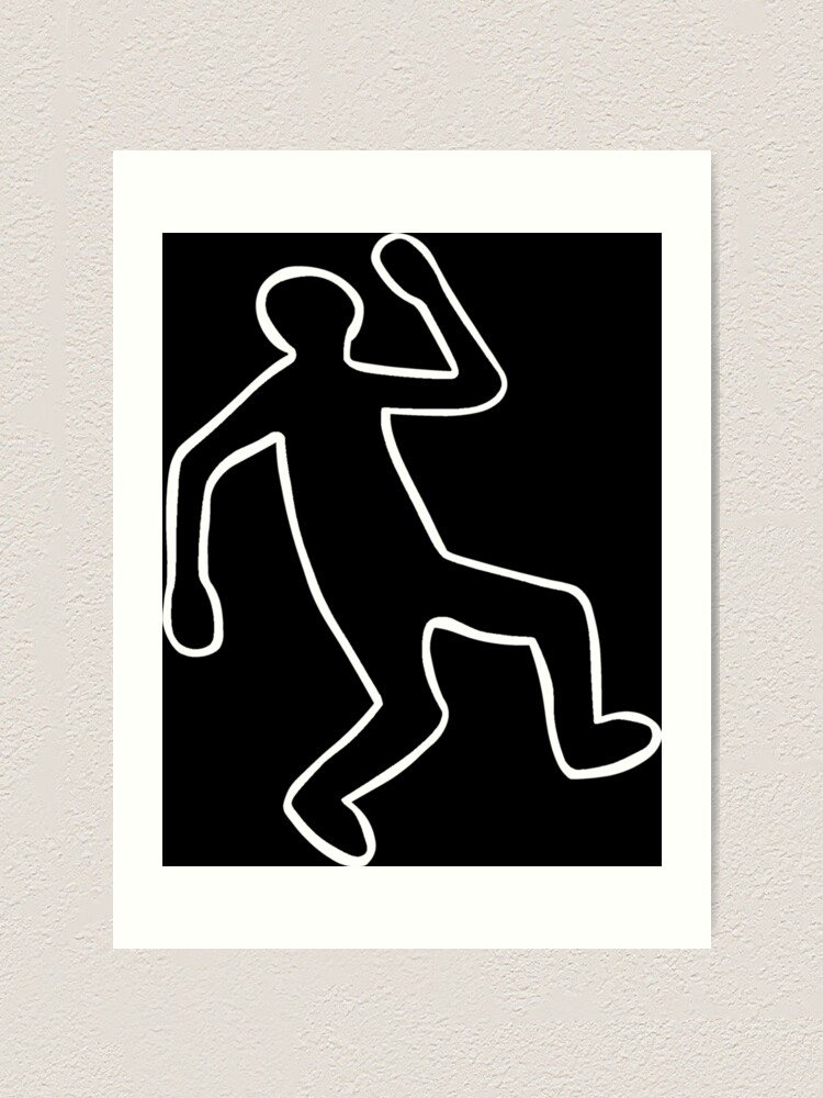 "Crime Scene Body Outline" Art Print by sweetsixty | Redbubble