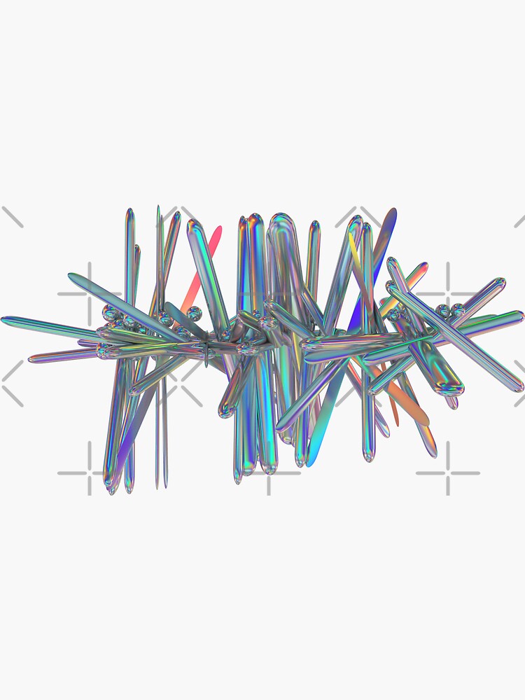 "Holographic Spikes" Sticker for Sale by brunav | Redbubble