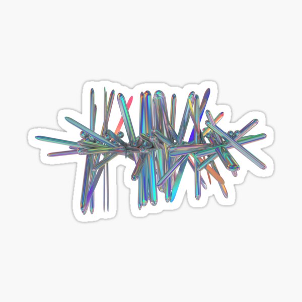 "Holographic Spikes" Sticker for Sale by brunav | Redbubble