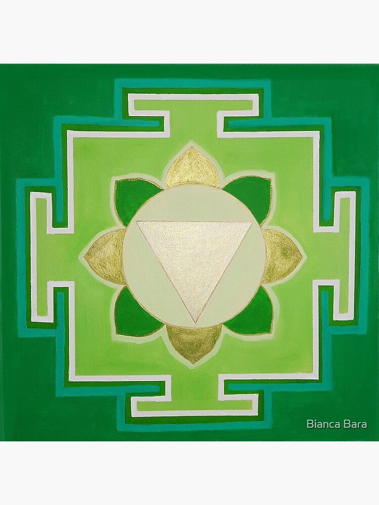 Green TARA-Yantra Premium Matte Vertical Poster