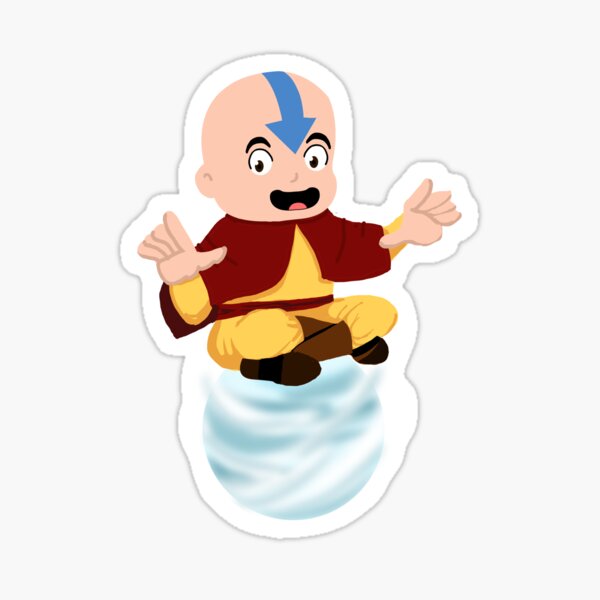"BITE SIZE AANG STICKER" Sticker by DroidMonkey | Redbubble