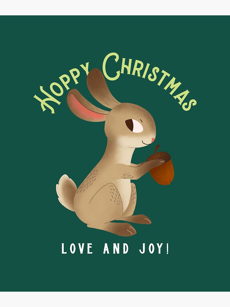 "Hoppy Christmas" Sticker for Sale by Pooja-Lamba | Redbubble