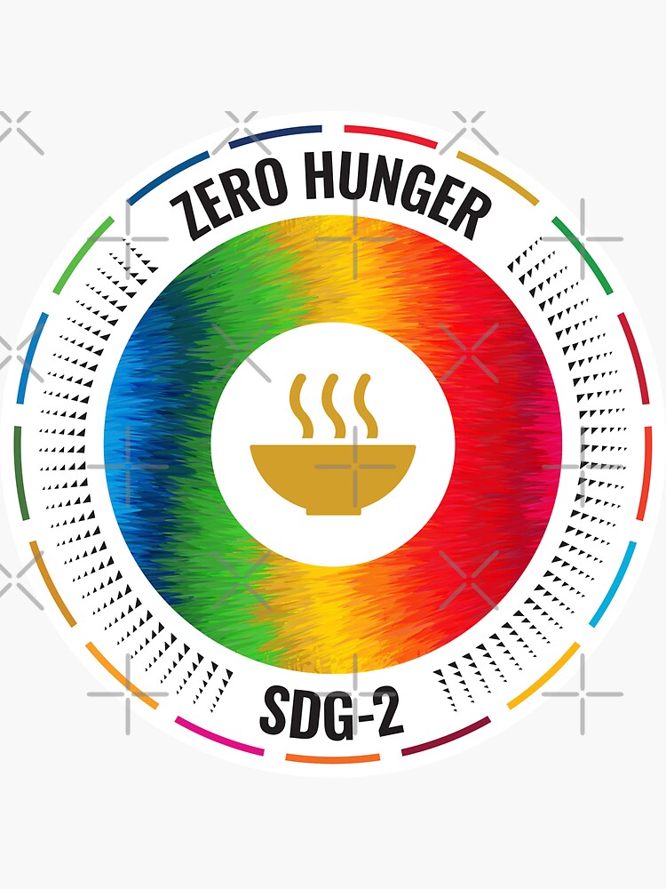 "Global Goal 2 Zero Hunger SDGs 2030" Sticker for Sale by ...