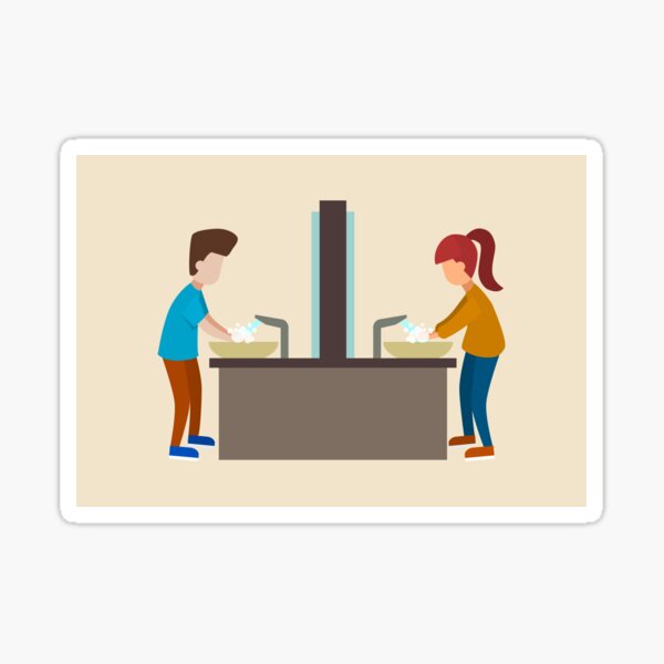 "Simple Keep Clean" Sticker for Sale by Chelian | Redbubble