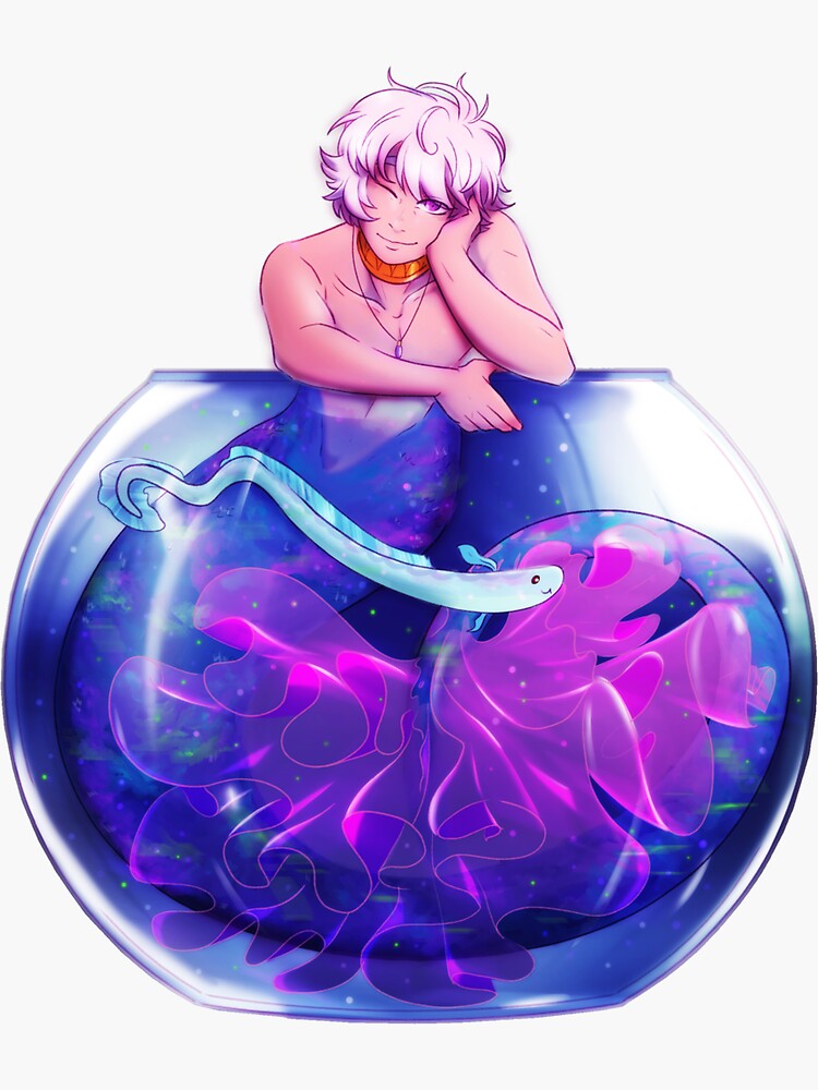 "Asra and Faust mermaid " Sticker for Sale by riokey | Redbubble