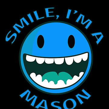 "Smile Im A Mason Happy Cartoon Smiley" Art Board Print for Sale by ...