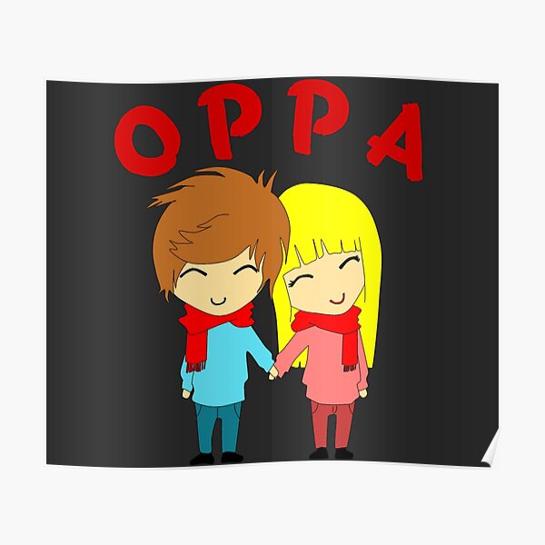 "oppa.cute korean boy and girl" Poster by doctors-apparel | Redbubble