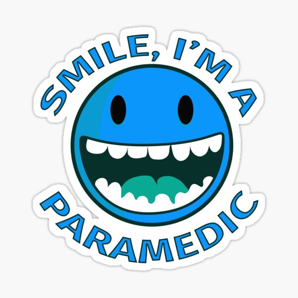 "Smile Im A Paramedic Cartoon Smiley" Sticker for Sale by jacks-tees ...