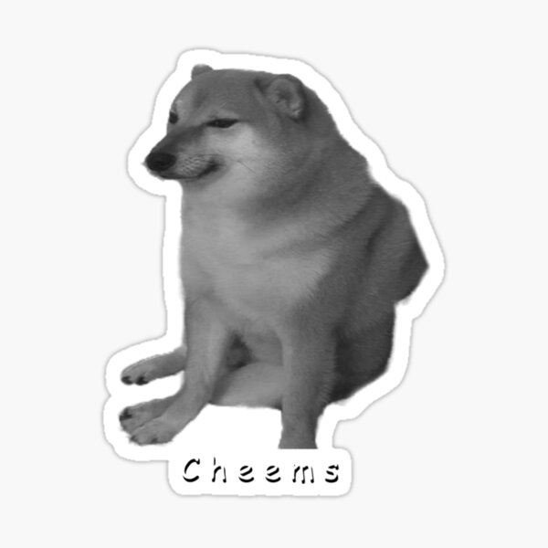 "Cheems " Sticker by PompomsPhones | Redbubble