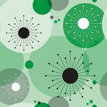 "Vintage 50s Atomic style pattern - GREEN" Sticker for Sale by ...