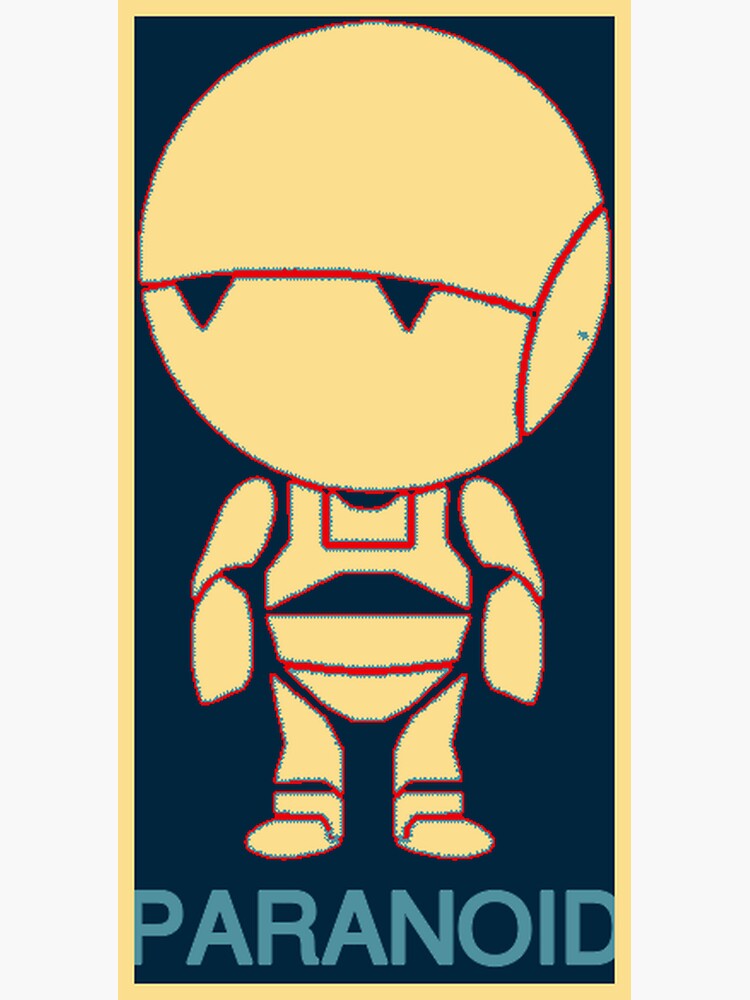 "Marvin the Paranoid Android" Sticker for Sale by jackstraw78 | Redbubble