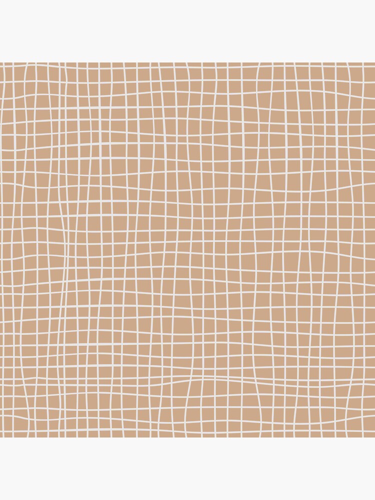 "Hand Drawn Lines - Nude Tan Checkered Pattern" Sticker for Sale by ...