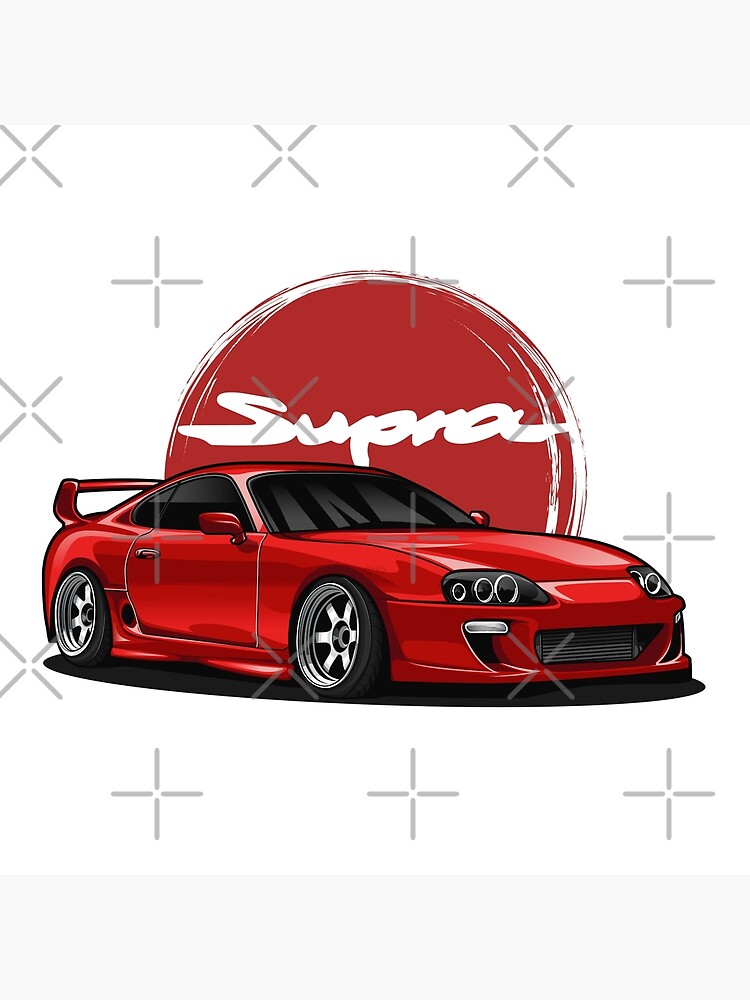Supra MK-4 Red Candy Premium Matte Vertical Poster