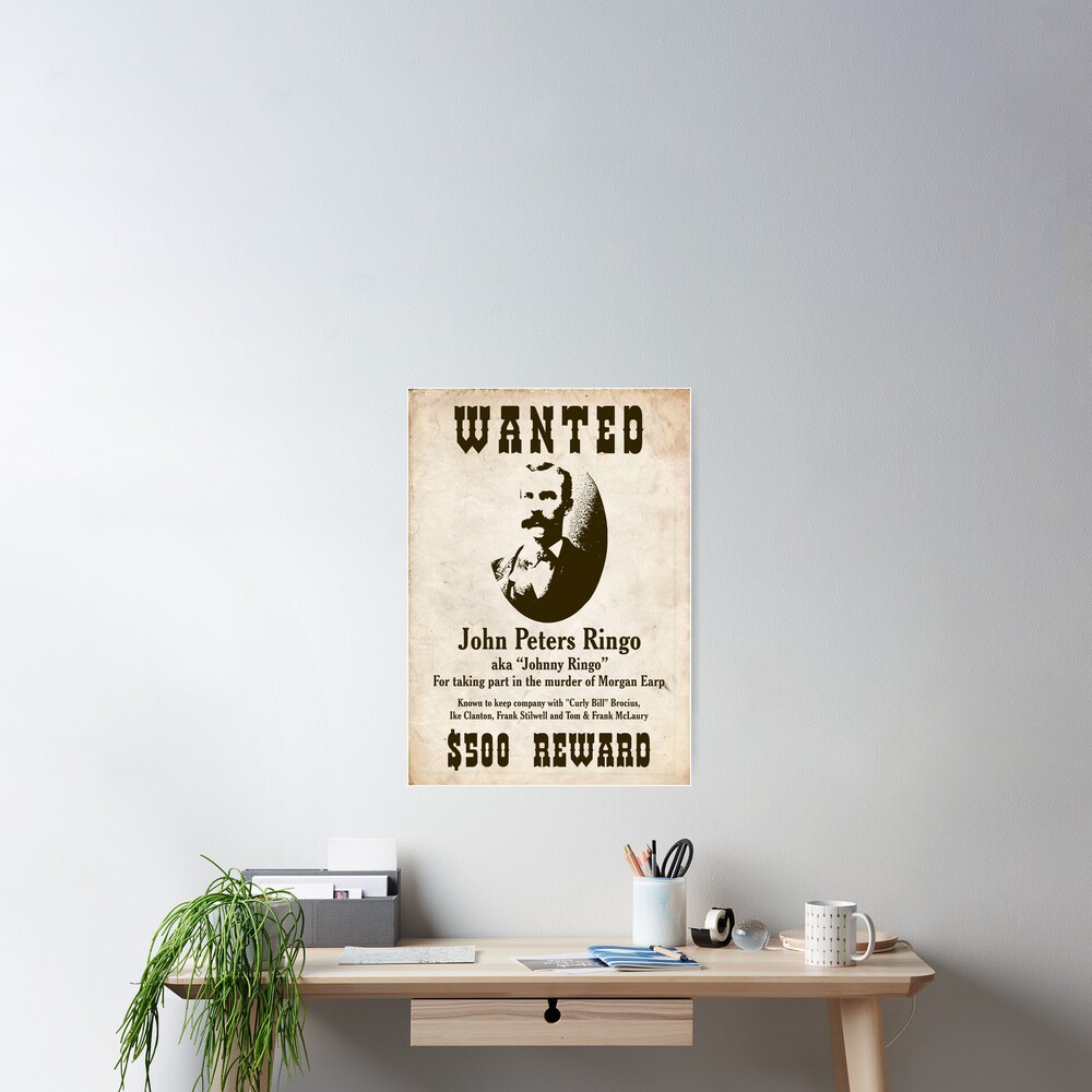 "Johnny Ringo Wanted Poster" Poster for Sale by kayve | Redbubble
