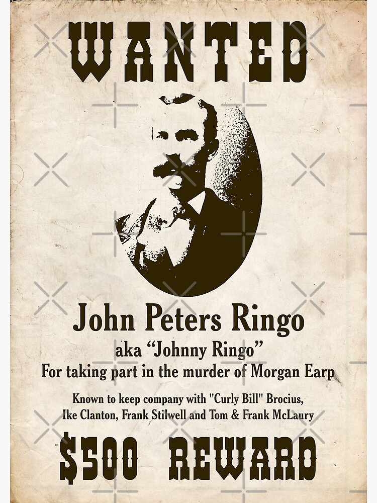 "Johnny Ringo Wanted Poster" Poster for Sale by kayve | Redbubble