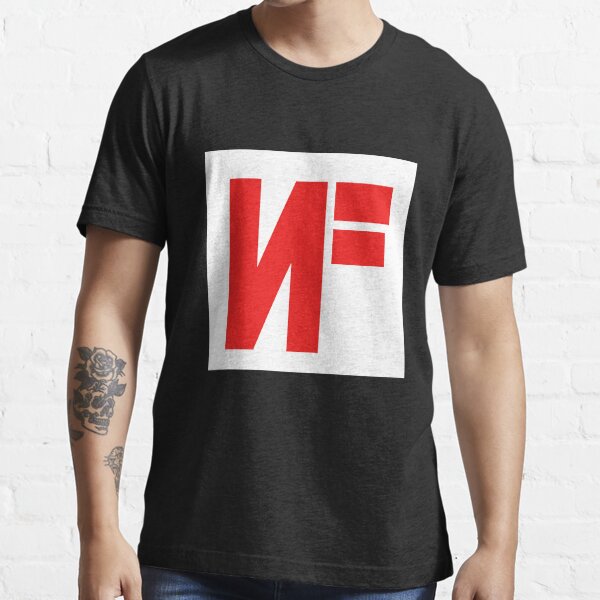 "NF Logo White and Red" T-shirt for Sale by HardArtOfficial | Redbubble ...