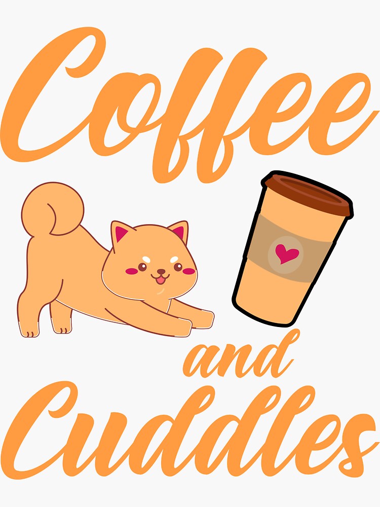 "Coffee and Cuddles" Sticker by Takotsubo777 | Redbubble