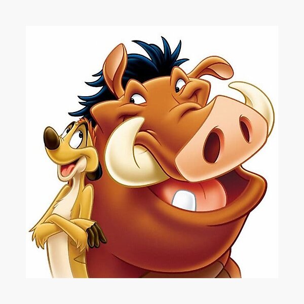 Lámina fotográfica «Animación Timon y Pumba Cool Funny Art Hakuna ...
