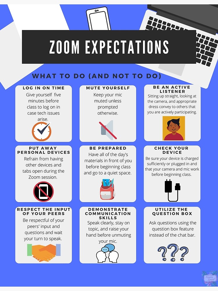 "Zoom Expectations" Poster for Sale by craftyteacher92 | Redbubble