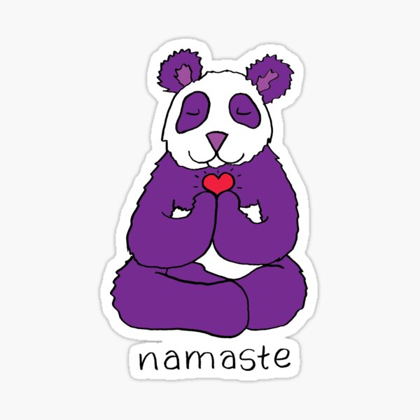 "Namaste Panda" Sticker for Sale by jenisforlove | Redbubble