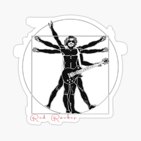 "Sammy hagar the Red Rocker Davinci" Sticker for Sale by plonco71 ...