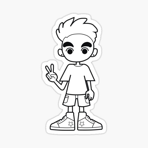 "peace-sign chibi" Sticker by michol | Redbubble