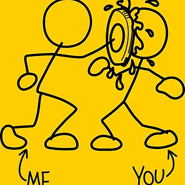 "Stick People Pie in the Face" Sticker for Sale by bjcoving | Redbubble