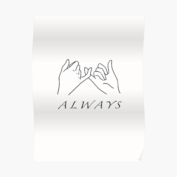 "PINKY PROMISE AESTHETIC DESIGN" Poster for Sale by ValArezEaster ...