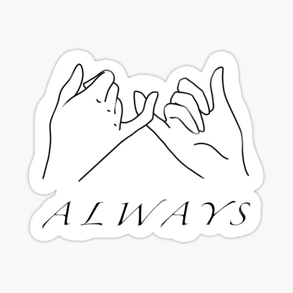 "PINKY PROMISE AESTHETIC DESIGN" Sticker by ValArezEaster | Redbubble