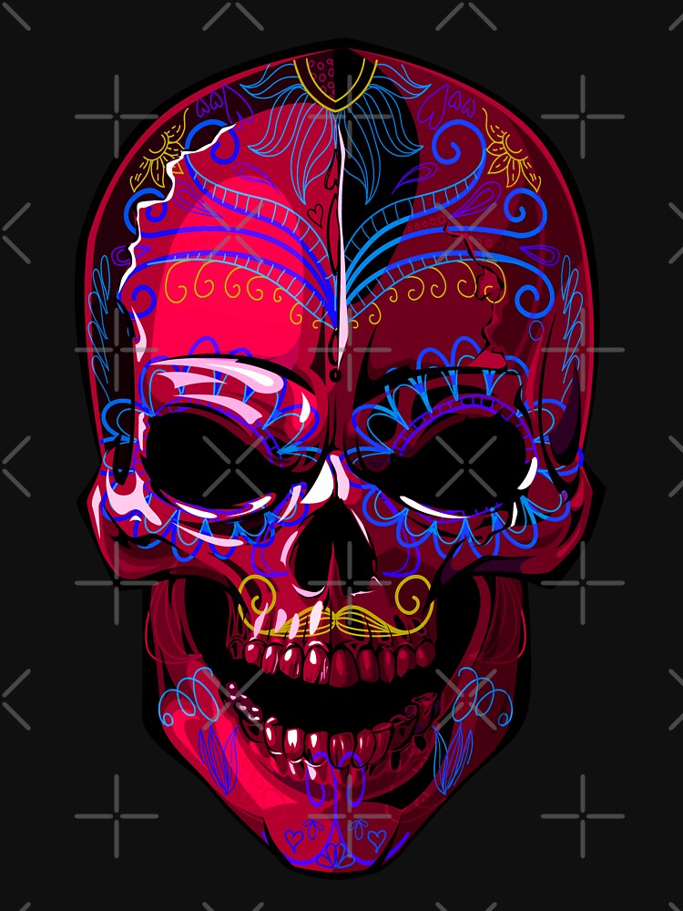 "Colorful scull" T-shirt for Sale by urban-color | Redbubble | scull t ...