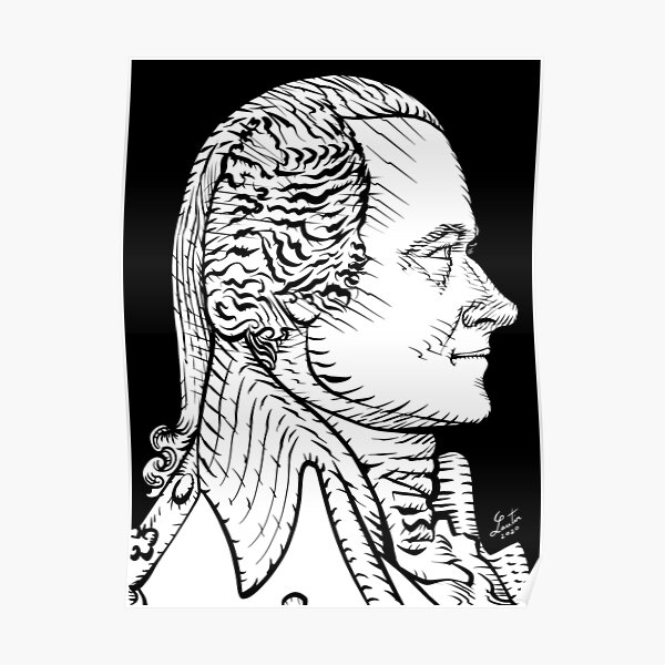 "ALEXANDER HAMILTON ink portrait" Poster by lautir | Redbubble