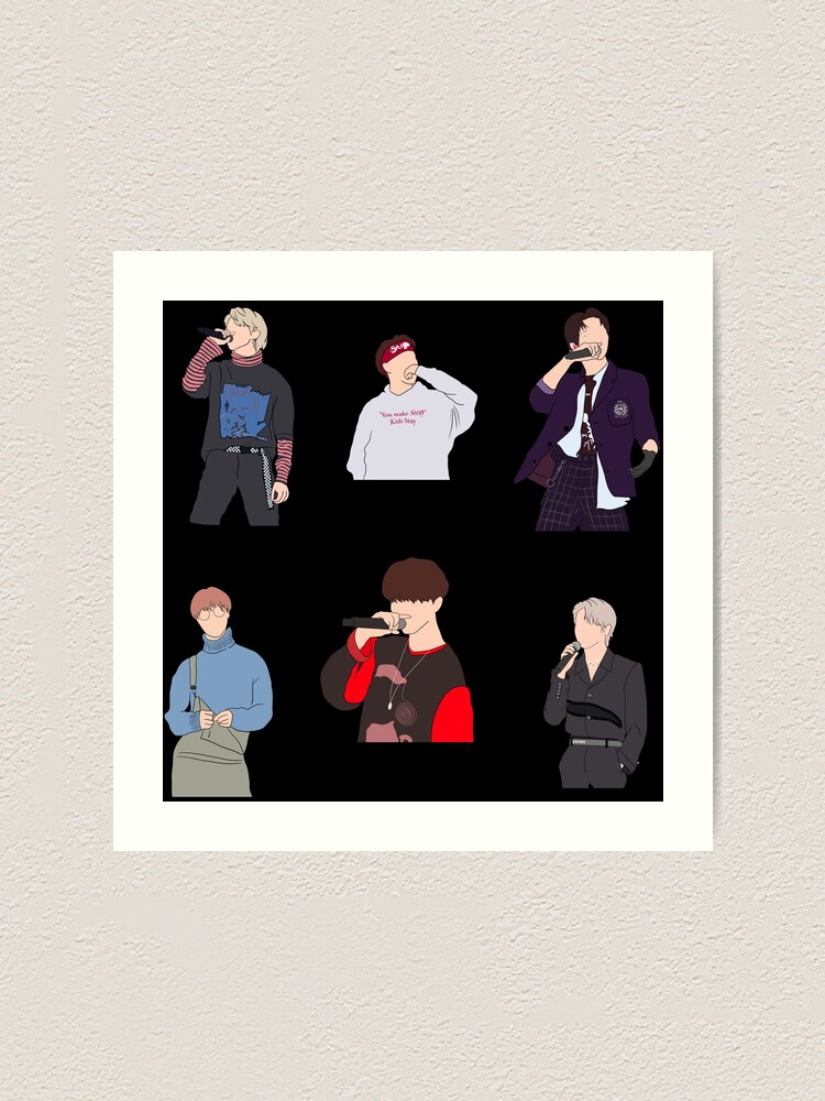 "Sticker pack - Stray Kids Han Jisung , ot8" Art Print for Sale by ...