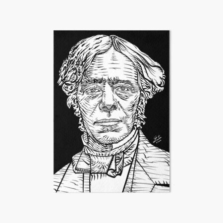 "MICHAEL FARADAY ink portrait" Art Board Print by lautir | Redbubble