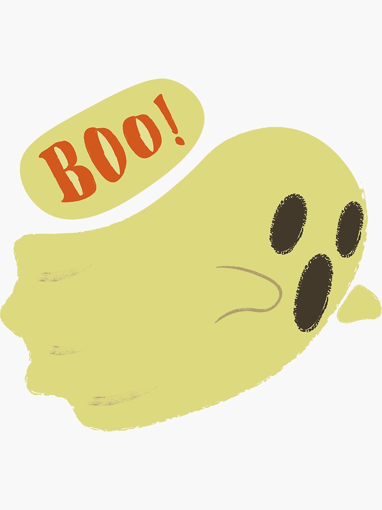 "Boo! Ghost Halloween Scare" Sticker for Sale by TheveryGudMemes ...