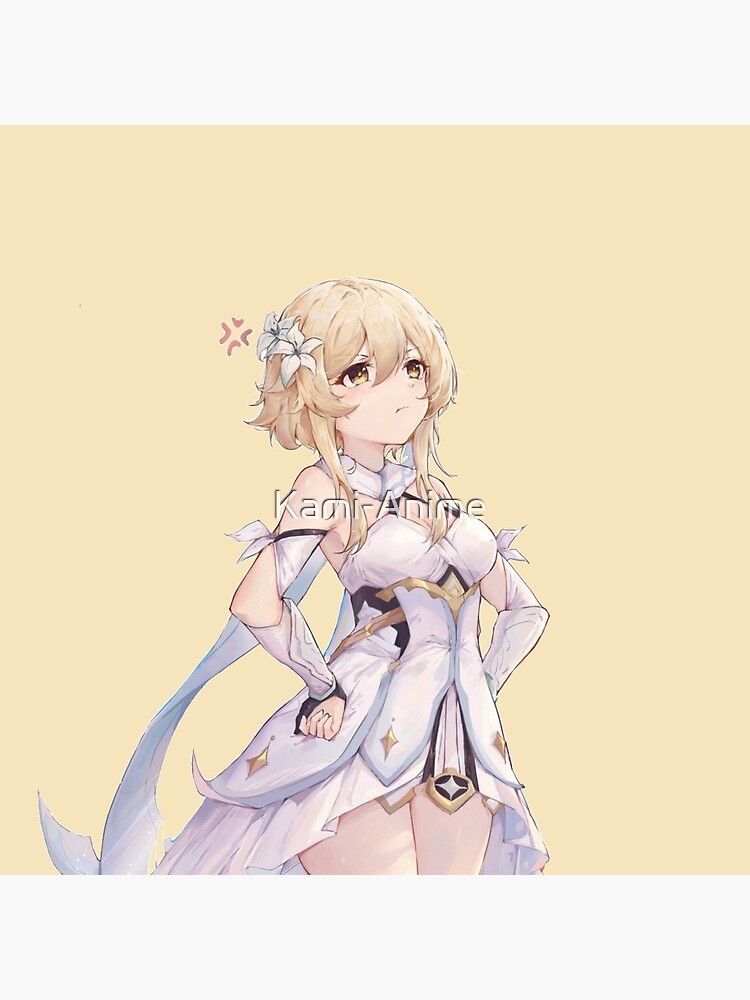 "Angry Lumine ( traveler) - Genshin Impact" Pin by Kami-Anime | Redbubble