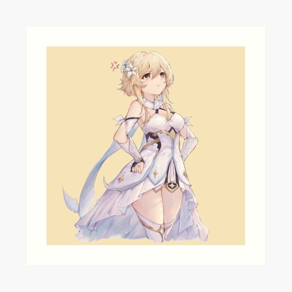 "Angry Lumine ( traveler) - Genshin Impact" Art Print by Kami-Anime ...