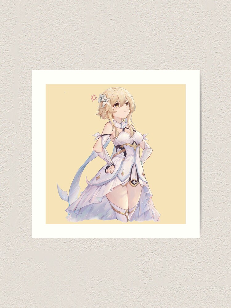 "Angry Lumine ( traveler) - Genshin Impact" Art Print by Kami-Anime ...