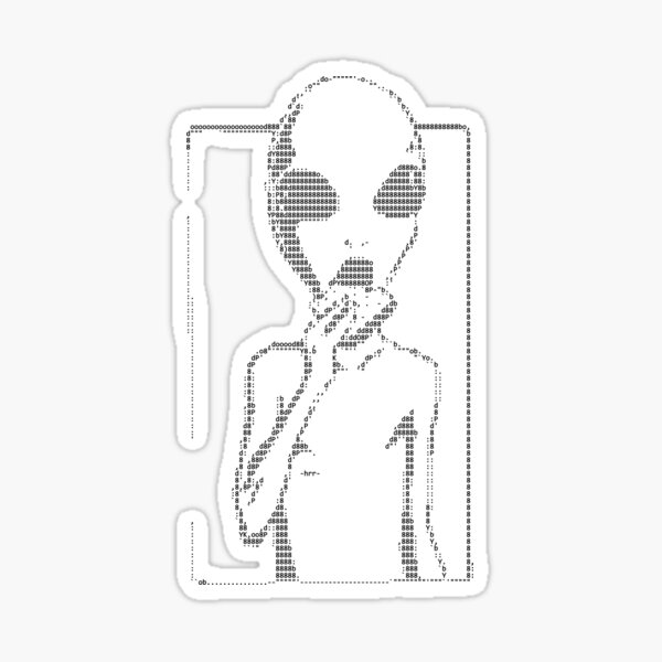 Pegatina for Sale con la obra «Arte ASCII High Alien» de ...