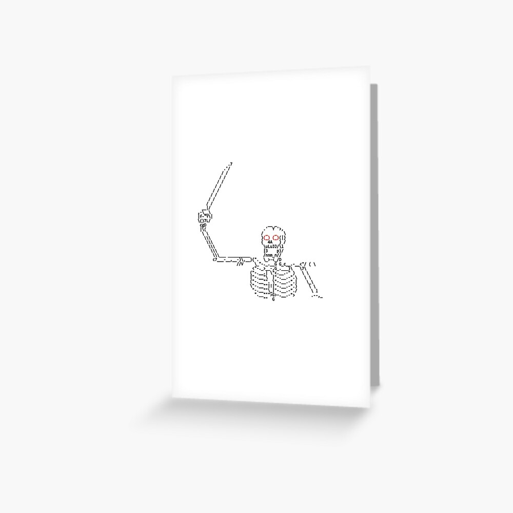 "ASCII Art Pirate Skeleton" Greeting Card for Sale by hadicazvysavaca ...