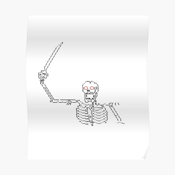 "ASCII Art Pirate Skeleton" Poster for Sale by hadicazvysavaca | Redbubble