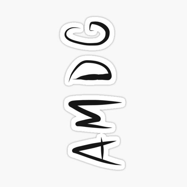 "AMDG" Sticker for Sale by HannahGraceJ | Redbubble