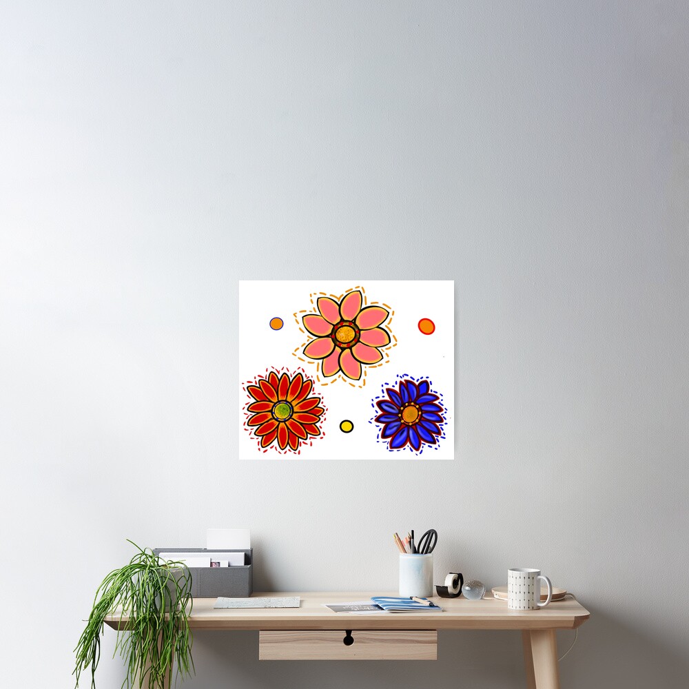 "Retro 60s and 70s flower power pattern - groovy light background 1960s ...
