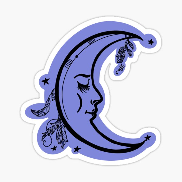 "La Luna" Sticker for Sale by TateanaSM | Redbubble