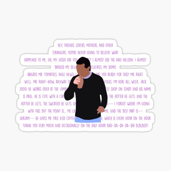 "jack mcfarland coffee rant" Sticker by rachelgavi | Redbubble