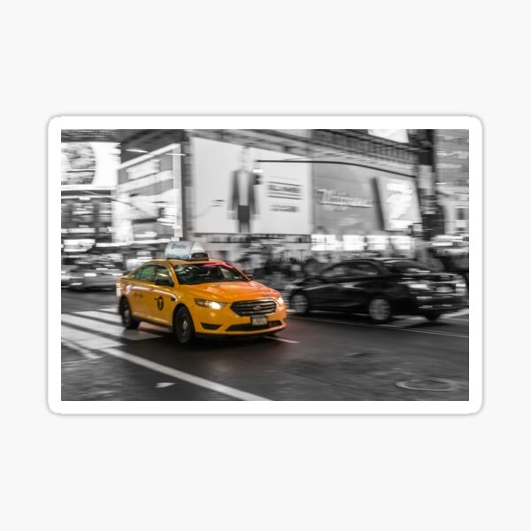 "NYC Taxi Cab" Sticker by Diego--Garcia | Redbubble