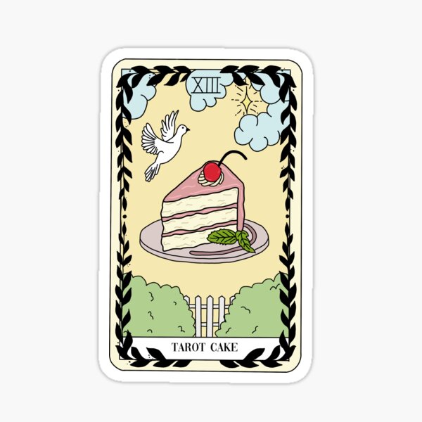 "Cake tarot card design" Sticker for Sale by Designsbylois | Redbubble