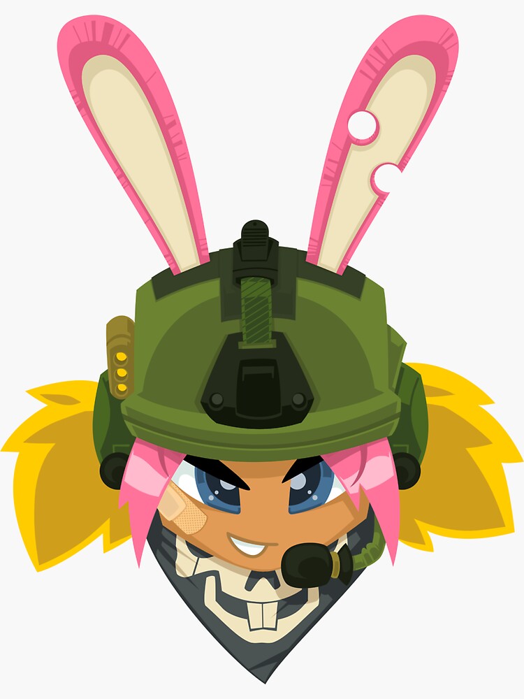 "TACTICAL RABBIT" Sticker by pijamah | Redbubble