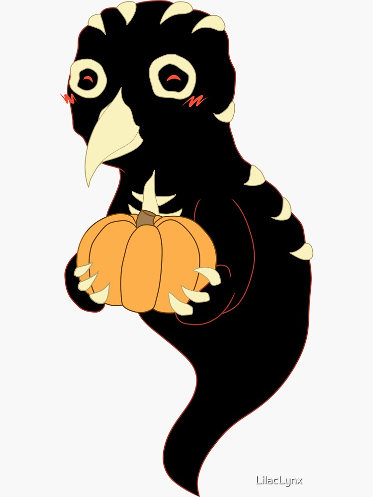 "Cute Pigeon Ghost Demon" Sticker by LilacLynx | Redbubble